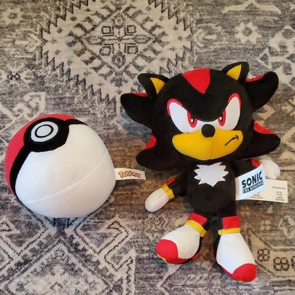Toys | Sonic The Hedgehog Shadow Plush With Pok Ball | Poshmark